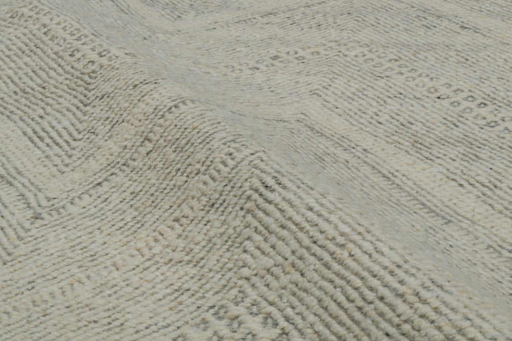 STARK Sotiria Silver Flatweave Handmade Rug with Geometric Design