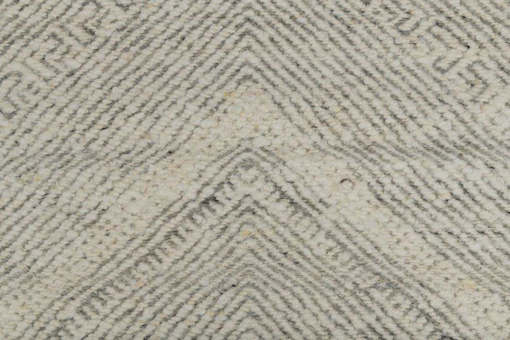 STARK Sotiria Silver Flatweave Handmade Rug with Geometric Design